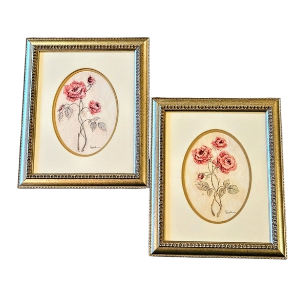 Peggy Abrams | Art | Vintage Peggy Abrams Art Prints Roses Framed And ...